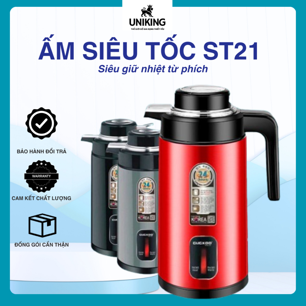 Ấm siêu tốc, phích giữ nhiệt ST21 3.0L Gugkoo đa năng | Shopee Việt Nam