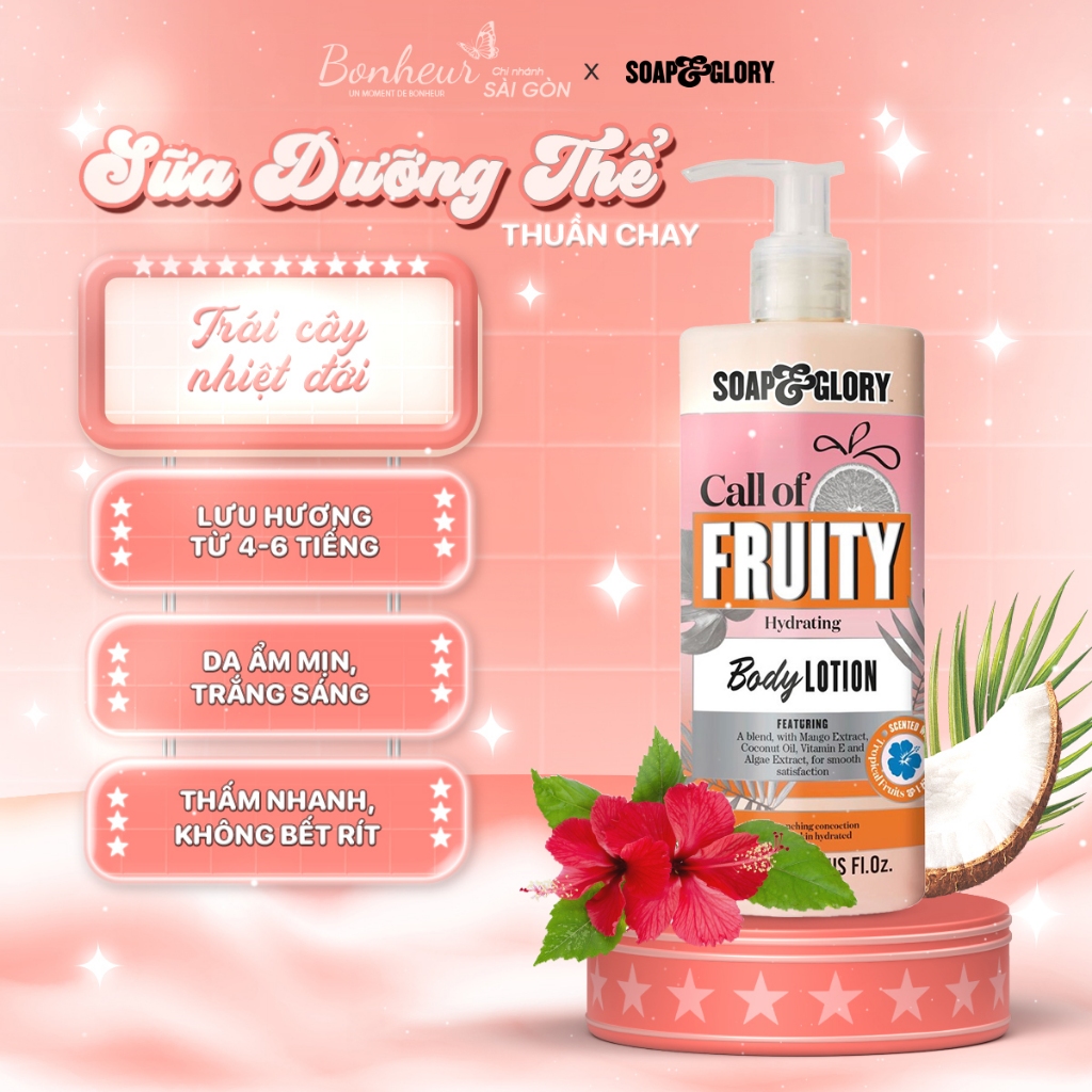 Sữa Dưỡng Thể Soap & Glory Call Of Fruity Body Lotion dưỡng ẩm, trắng ...