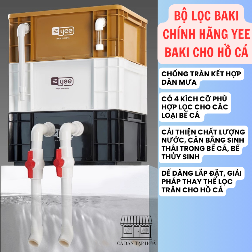Bộ Lọc thùng YEE, Combo Baki cho Hồ cá cảnh, Bộ lọc BAKKI, Dễ dàng Lắp ...