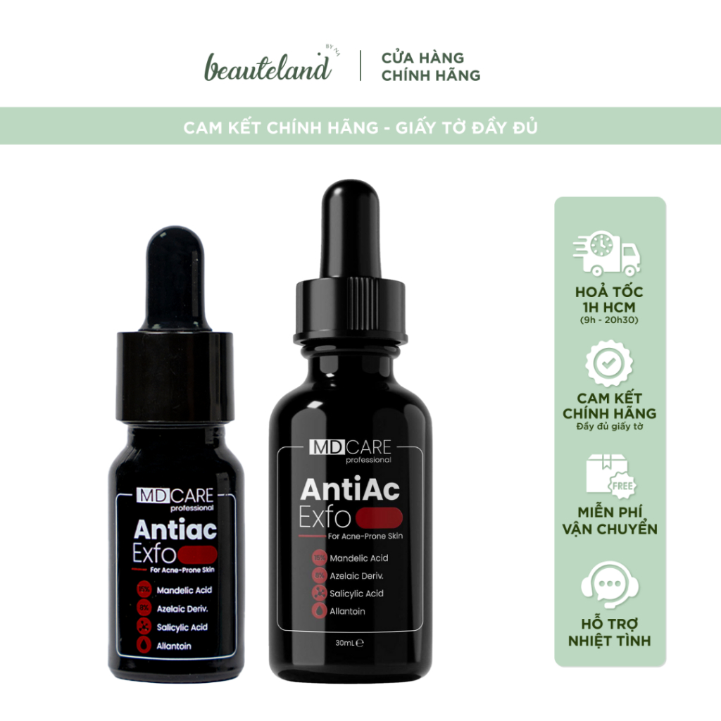 Serum tẩy tế bào chết, kiểm soát mụn, giảm dầu MDcare Antiac Exfo ...