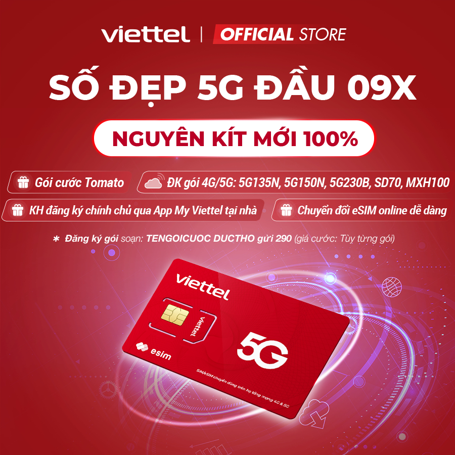 [Chọn Sim Đẹp 09x] Số Đẹp 5G Viettel Nguyên KIT. Đăng Ký Chính Chủ Qua MYVIETTEL. ĐK Được Gói ...