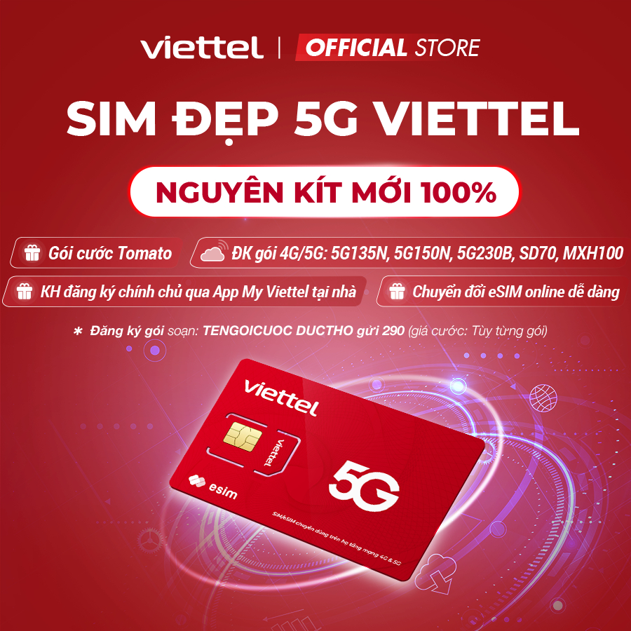 [Số Đẹp] Sim Viettel 5G Tomato Nguyên KIT Mới 100% - Đăng Ký Chính Chủ ...