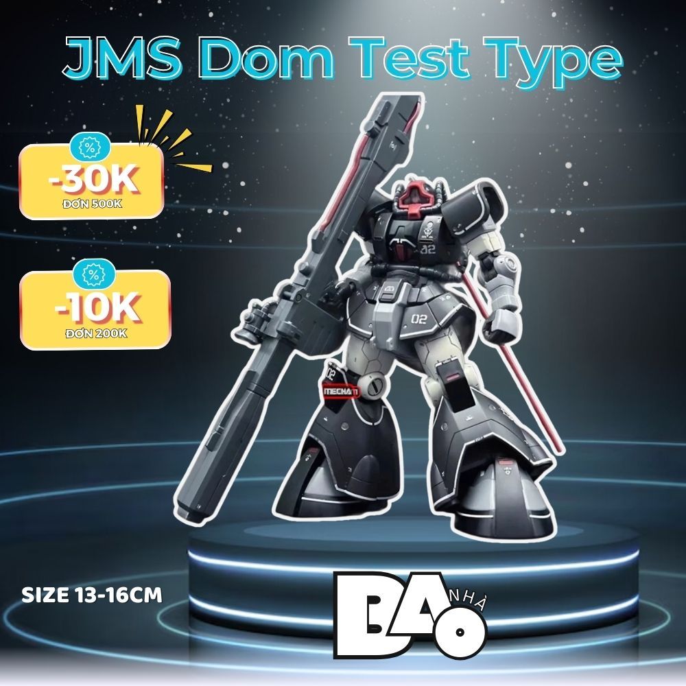 Mô hình lắp ráp JMS HG Dom Test Type, phiên bản 1/144 Mobile Suit, Xếp ...