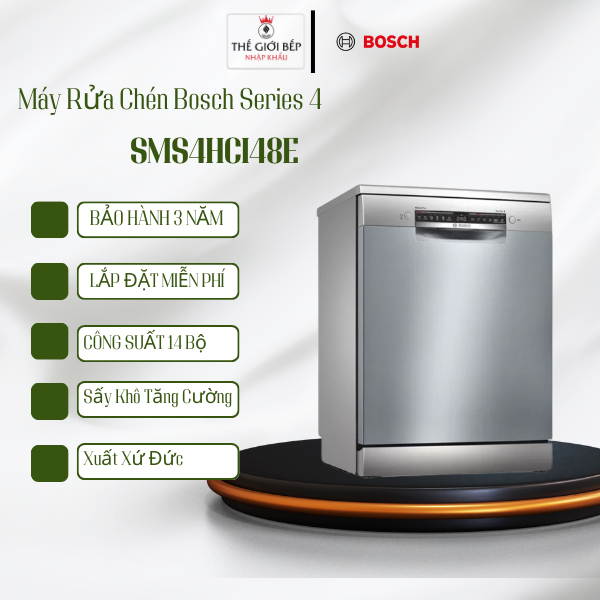 Máy Rửa Chén Bosch SMS4HCI48E - Series 4, Bảo hành Bosch Việt Nam 3 năm ...
