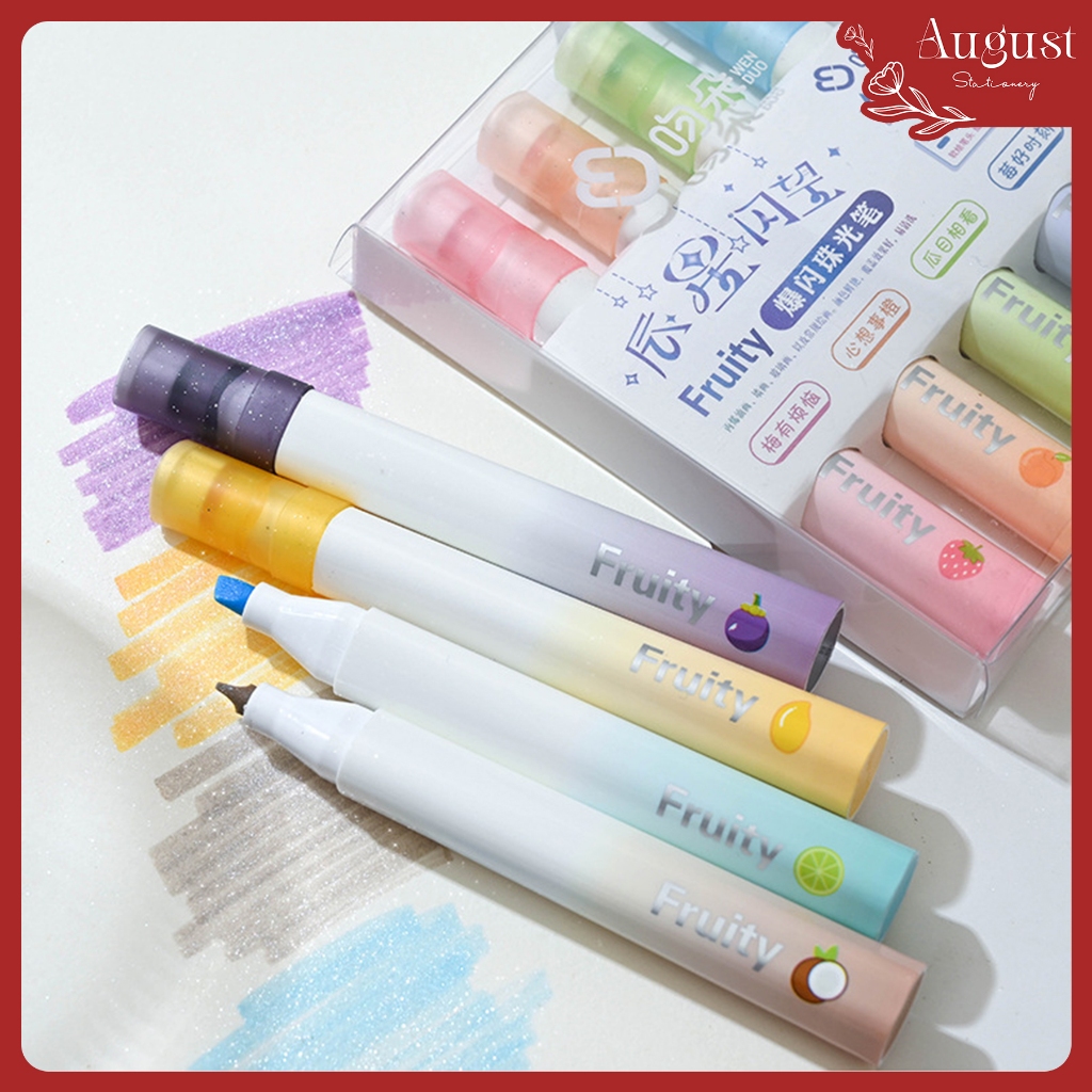 [AUGS] Bộ 4 bút highlight ngòi 4mm | Shopee Việt Nam