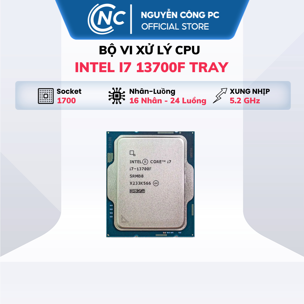 Bộ vi xử lí CPU Intel Core i7 13700F Tray - NEW - BH 36 Tháng | Shopee ...