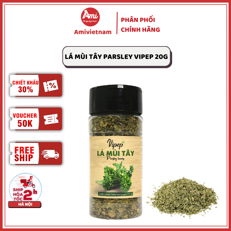 Lá Mùi Tây Parsley Vipep Hũ 20g – Gia Vị Nấu Ăn Thơm Ngon, Tiện Lợi ...