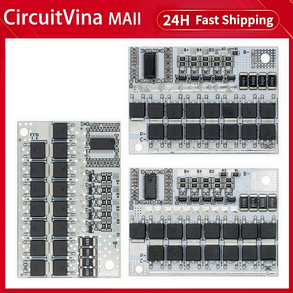 Bo mạch bảo vệ sạc pin polyme LifePo4 Lmo Ternary Li-ion 3S/4S/5S BMS 12 V 16.8V 21V 100A ...