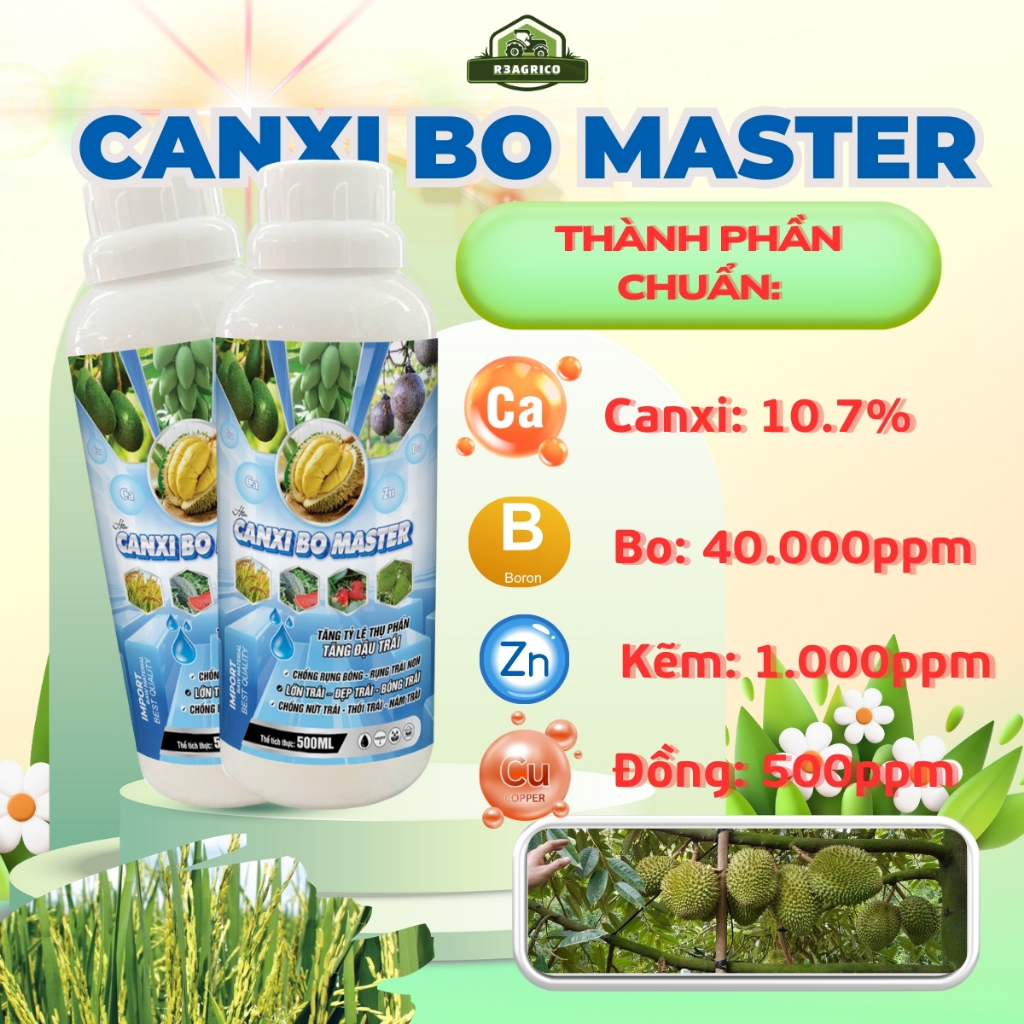 Canxi Bo Master 500ml, chống rụng hoa và trái non, giúp cứng cây, dai ...