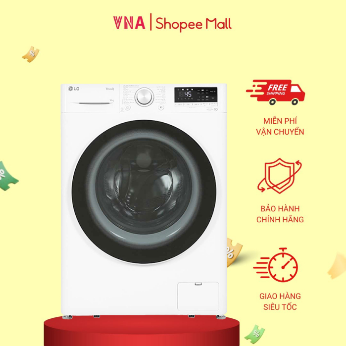 Máy giặt LG AI DD Inverter 10 kg FV1410S4W1 | Shopee Việt Nam