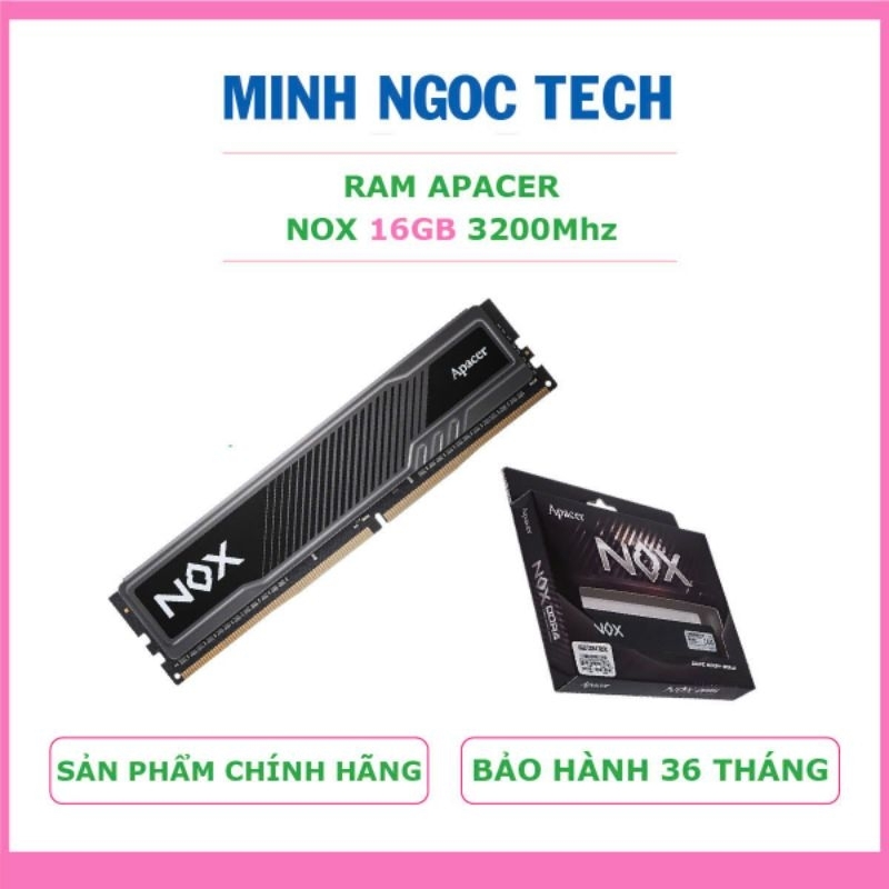 RAM APACER NOX OC 16GB DDR4 3200MHz Black | Bảo hành 36 tháng | Shopee Việt Nam