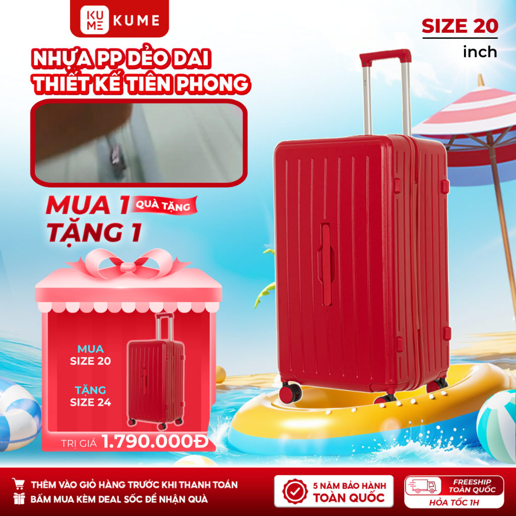 Vali KUME - KIGIN Linex KG810 - SIZE 20 - Nhựa ABS + PC, Khóa Số Âm ...