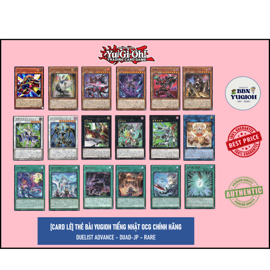[Card Lẻ] Thẻ Bài Yugioh OCG Chính Hãng: Duelist Advance - DUAD-JP - RARE | Shopee Việt Nam