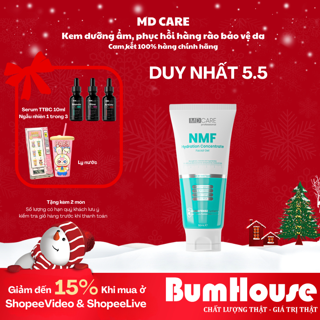 Gel Kiểm Soát Dầu, Tái Tạo Và Phục Hồi Hàng Rào Bảo Vệ Da MD CARE NMF Hydration Concentrate ...