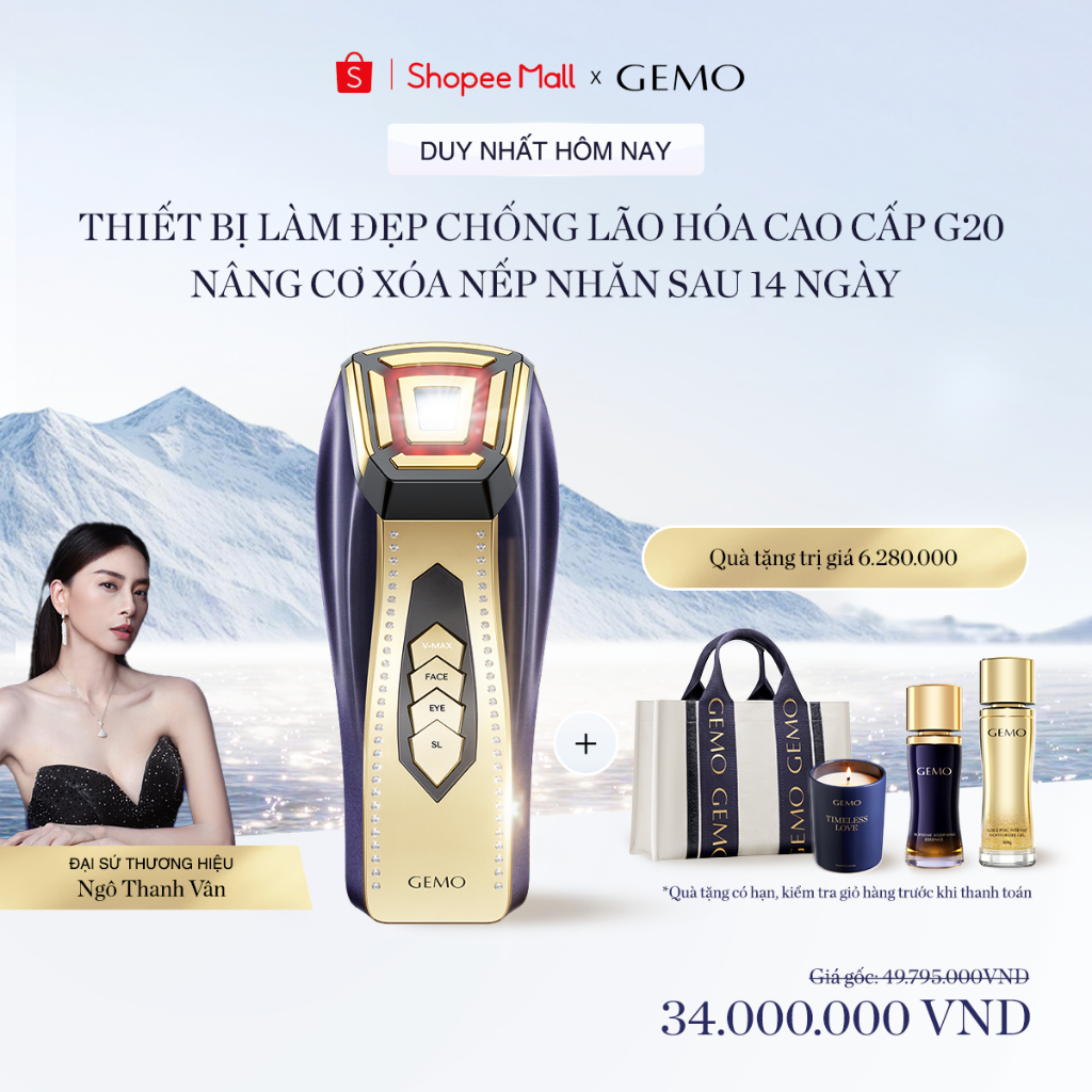 GEMO G20 - Thiết bị làm đẹp chống lão hóa cao cấp từ Thụy Sĩ G20 hỗ trợ nâng cơ, giảm nếp nhăn ...