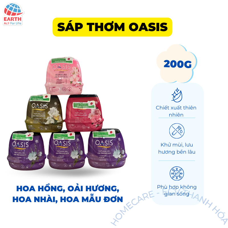 Sáp thơm OASIS Natural 200g các loại | Shopee Việt Nam