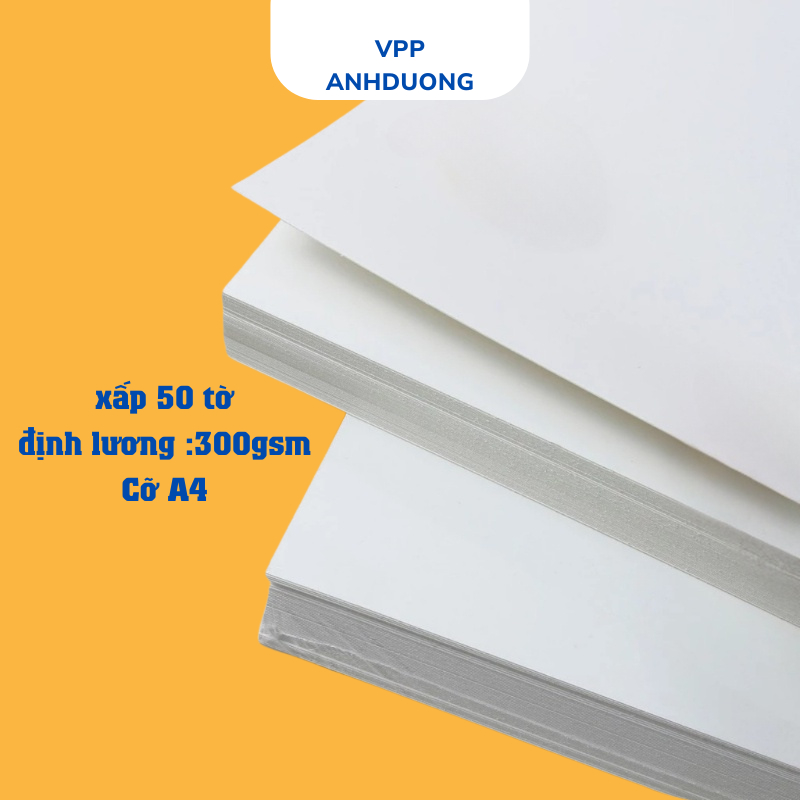 Giấy Ivory 300gsm 1 mặt bóng 1 mặt nhám | Giấy in ấn làm thiệp hộp quà ...
