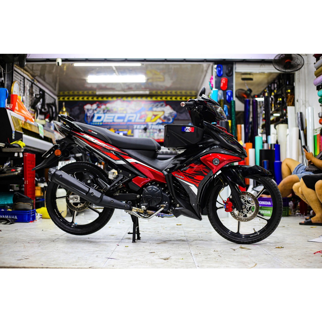 NHÃN DÁN TEM RỜI EXCITER 135 LC 135 ĐEN ĐỎ CANDY DECAL CHỐNG NƯỚC BỀN ...