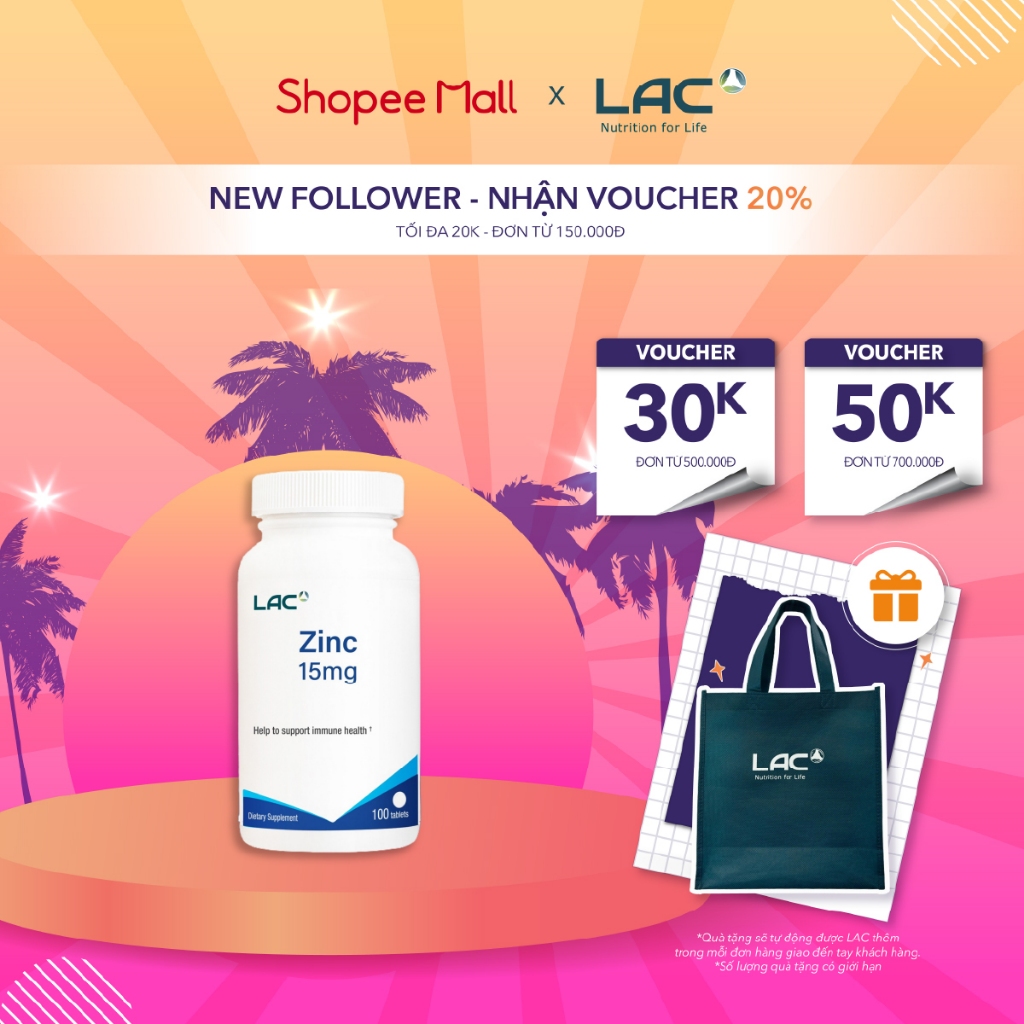 VIÊN UỐNG BỔ SUNG KẼM LAC ZINC 15MG (100 VIÊN) | Shopee Việt Nam