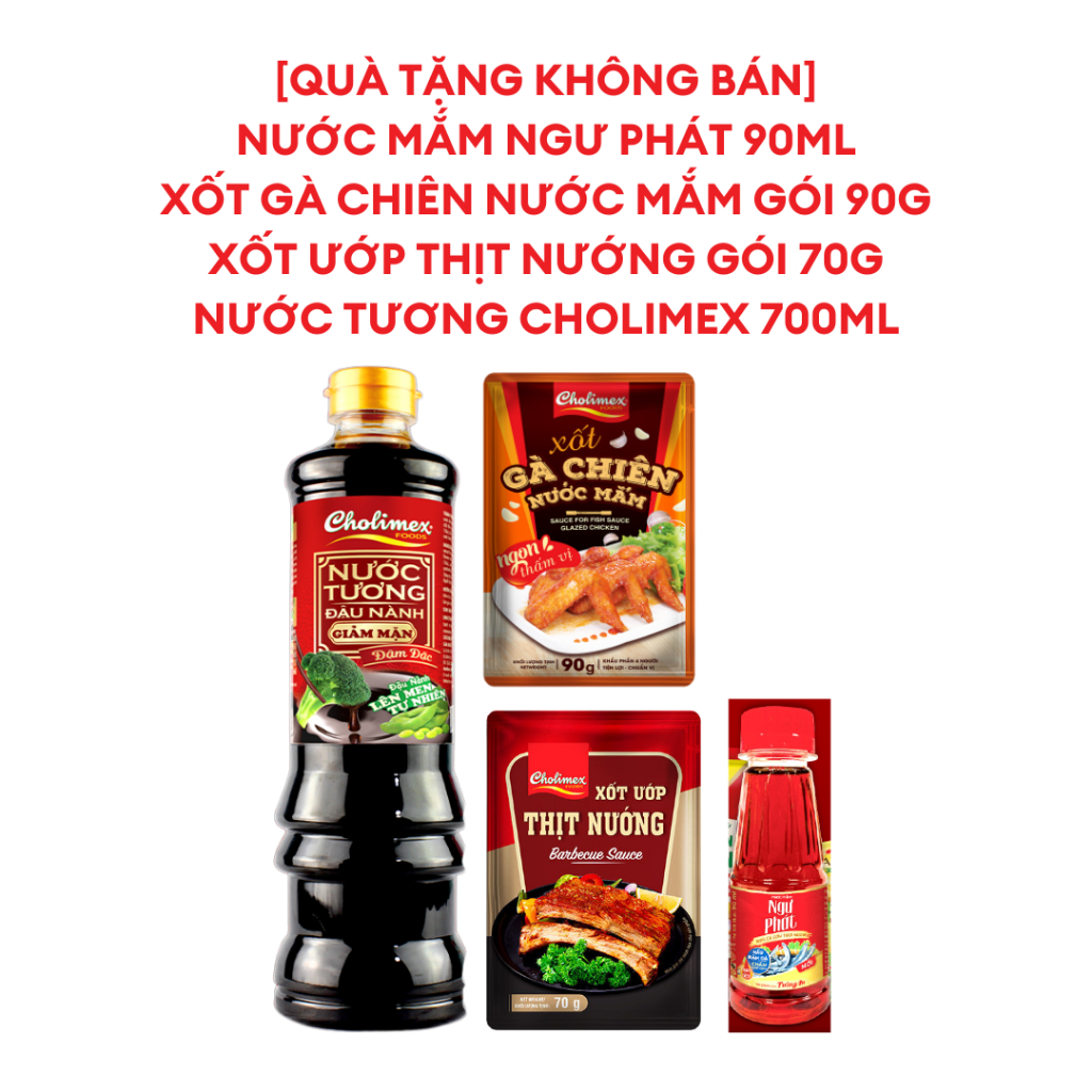 [QUÀ TẶNG KHTT] Nước tương 700ml, Nước mắm 90ml, xốt gà chiên 90g, Xốt ướp thịt 70g | Shopee ...