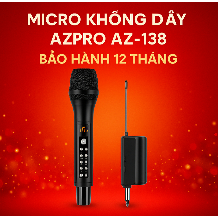 Micro Không Dây AZPro AZ-138, Chống Hú, Hát Hay, Chỉnh Echo Trên Mic ...