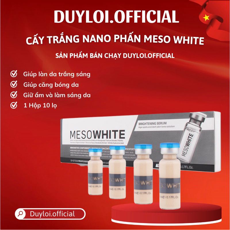 Cấy phấn Meso white Hộp 10 ống Hàn Quốc | Shopee Việt Nam