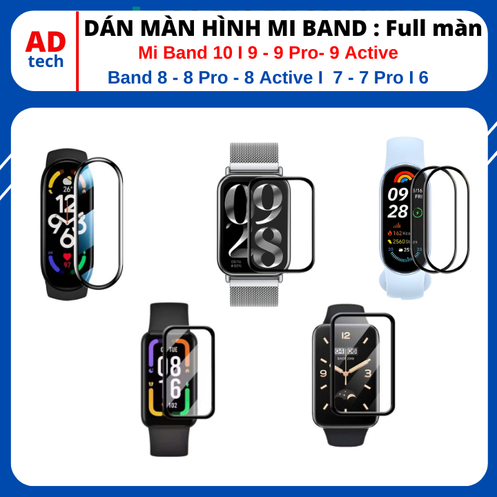 Dán màn hình Xiaomi Mi band Miband 9 9 Pro 9 Active Mi band 8 8 Pro 8 ...