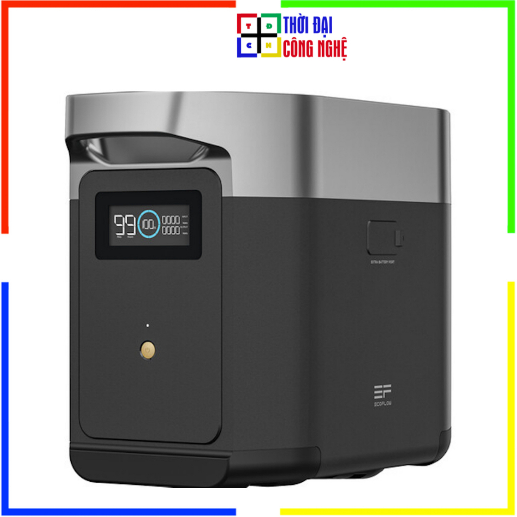 EcoFlow DELTA E2000 ( Delta 2 Max ) 2048Wh Trạm điện di động Pin LFP 4000 chu kỳ, tuổi thọ 10 ...
