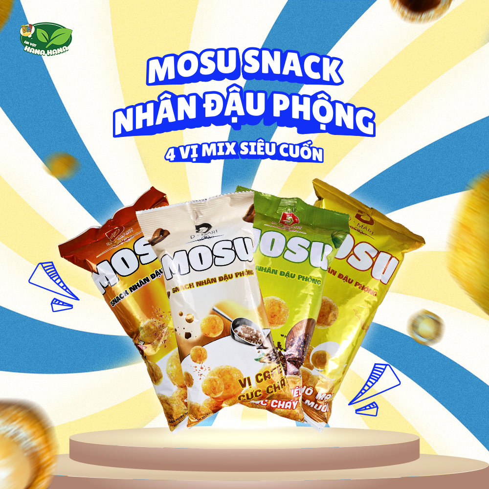 Snack đậu phộng da cá Mosu giòn tan béo ngậy- Gói 65g | Shopee Việt Nam