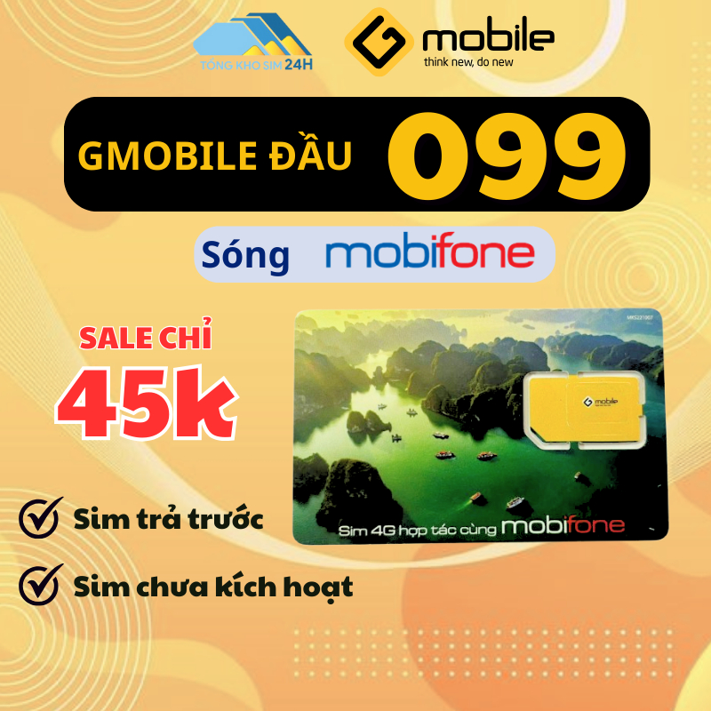 Sim GMobile Trả Trước, Sóng Mobifone, Sim Bộ Công An, Đầu 099 Số Đẹp, Dễ Nhớ, Sim Mới | Shopee ...