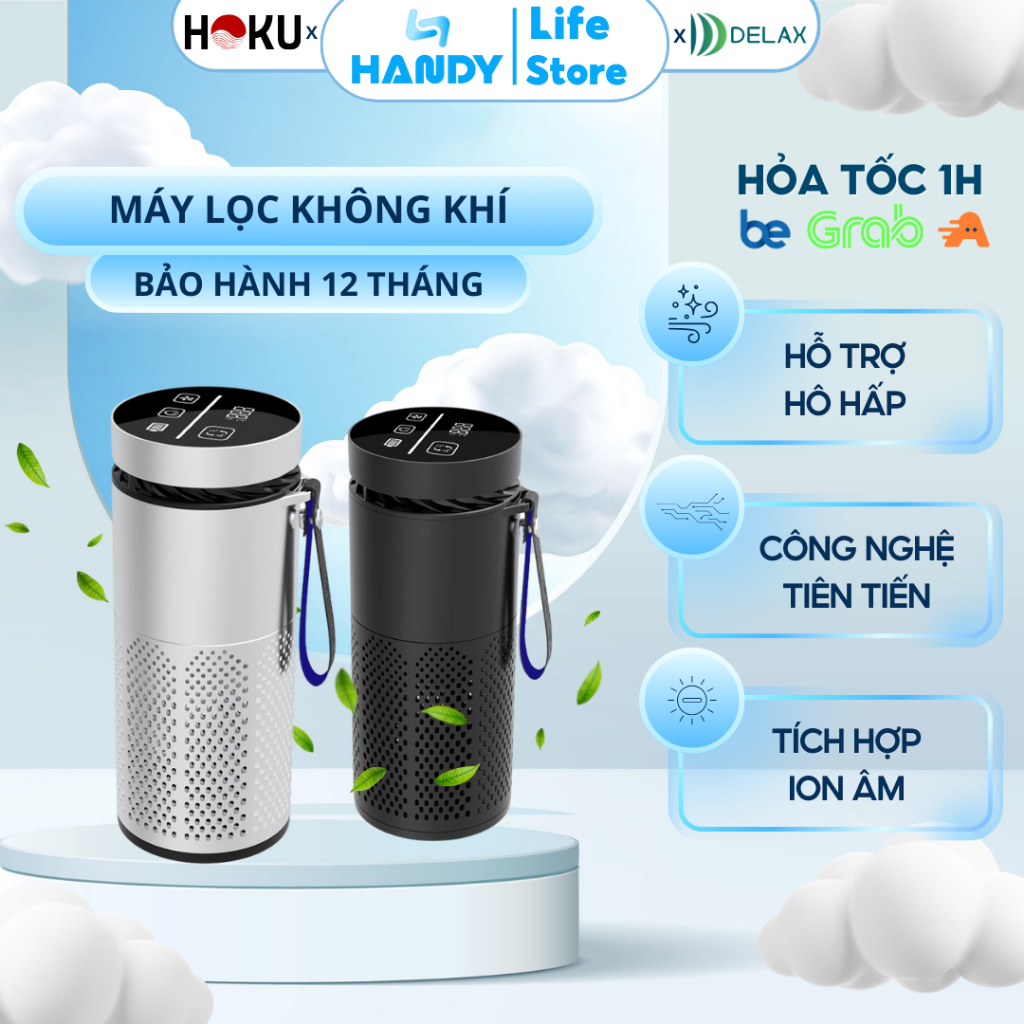 Máy Lọc Không Khí Ô Tô HOKU, Phòng Ngủ Khử Mùi Mẫu Mới Bộ Lọc Hepa Màn ...