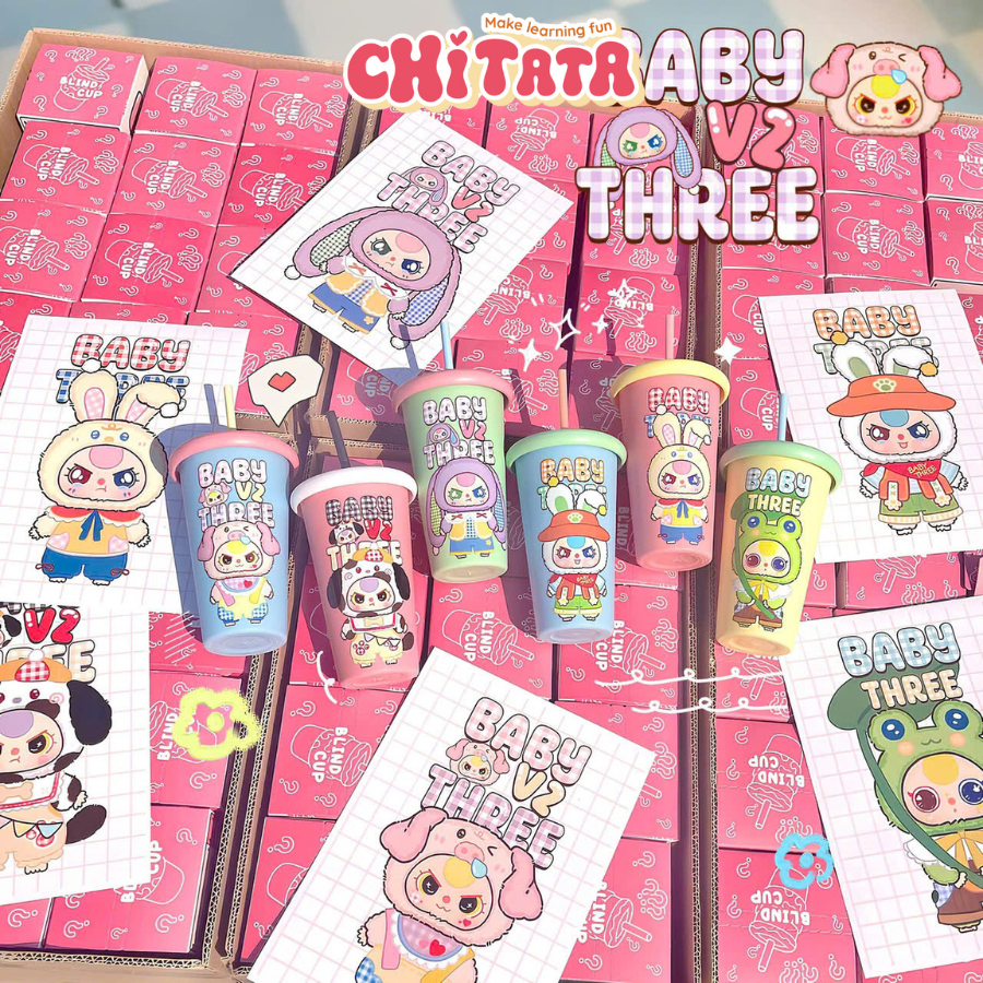Blindcup BABY THREE Túi Mù/Hộp Mù Ngẫu Nhiên Ly Nhựa Hộp Mù In 3D Nổi ...