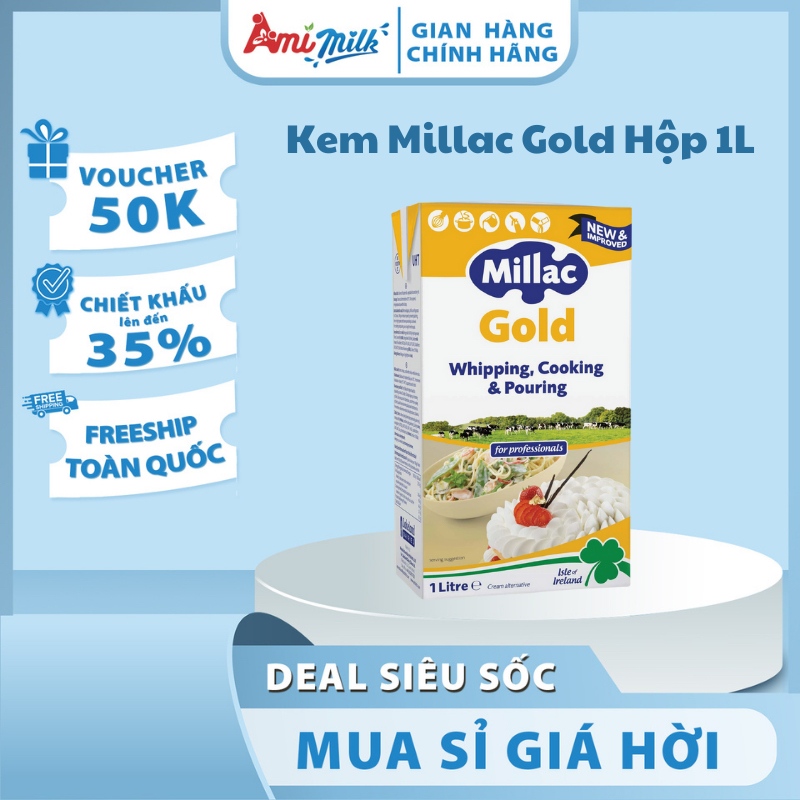[Millac Gold] Kem Sữa Đa Năng 1L – Dành Cho Whipping, Cooking & Pouring ...