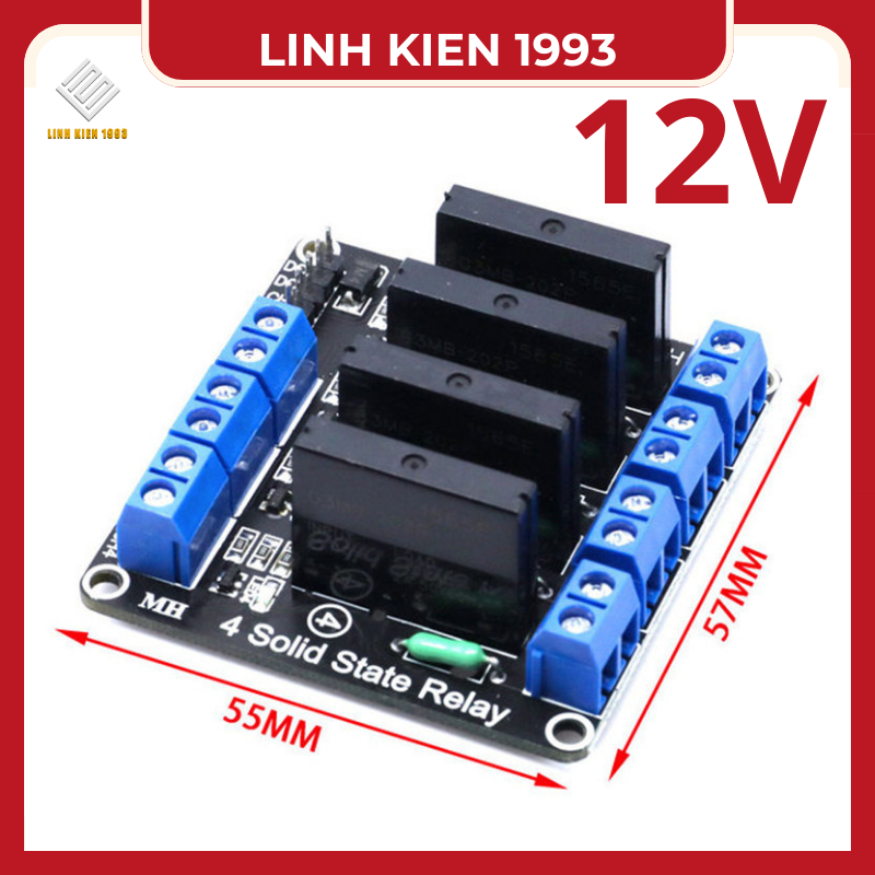 Module 4 relay ssr 12v màu đen rờ le thể rắn G3MB 202P | Shopee Việt Nam