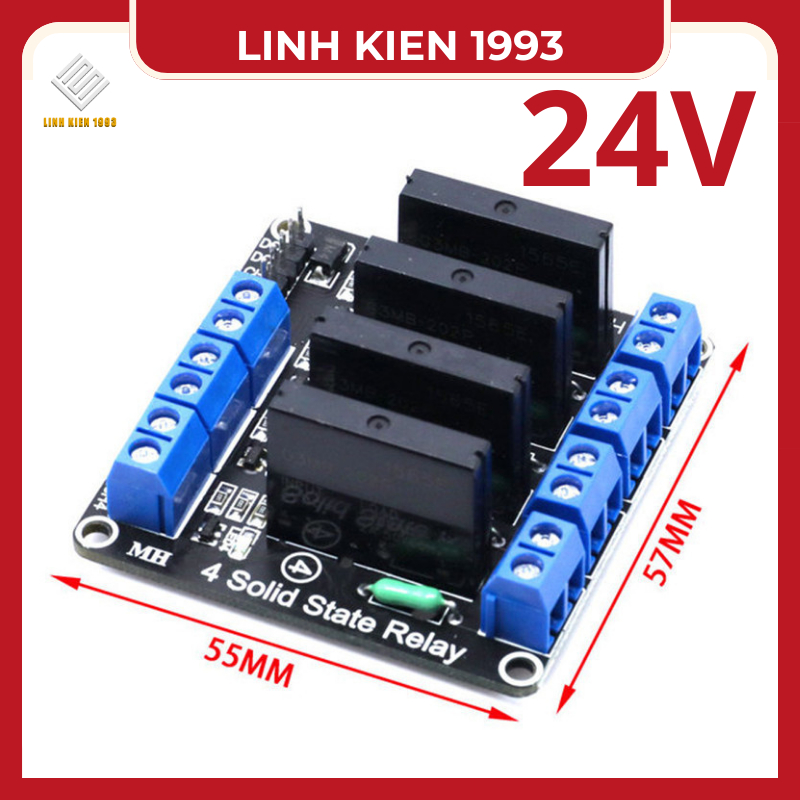 Module 4 relay ssr 24v màu đen rờ le thể rắn G3MB 202P | Shopee Việt Nam