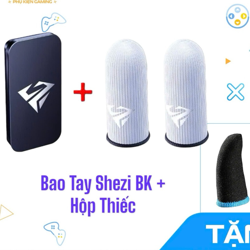 Găng Tay Chơi Game Shezi Bạch Kim, Bao Tay Sợi Bạc Logo Garena Đỏ, Nổi ...