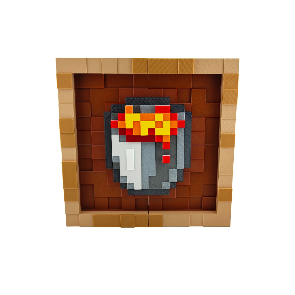 Xô Dung Nham Minecraft 3D Có Nam Châm Và Khung Tranh Từ Tính | Lava ...