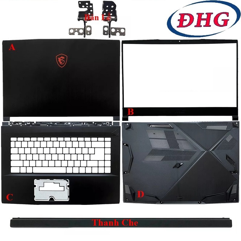 Vỏ laptop MSI GF63 Thin 9RCX 9SC 10SC 10SR MS-16R4 MS-16R5, GF63 Thin ...