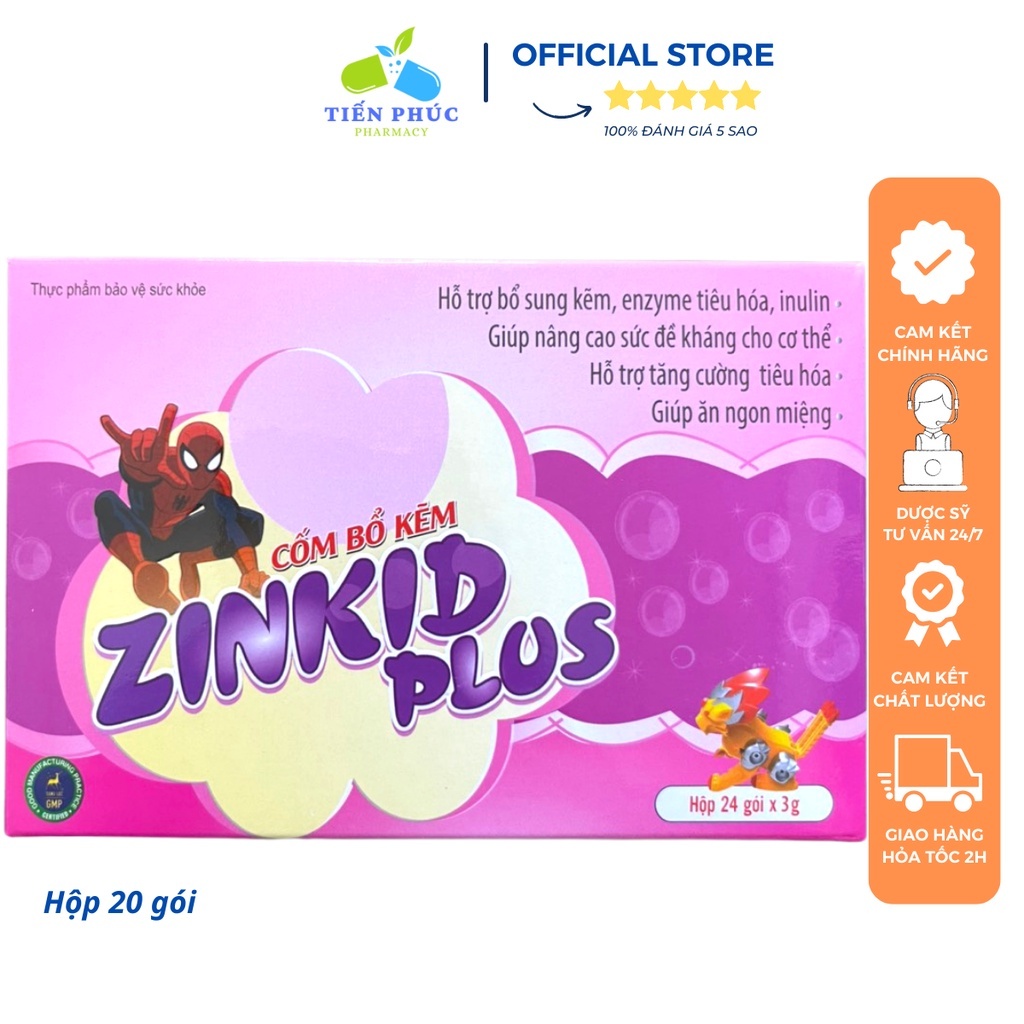 Cốm Zinkid plus - Bổ kẽm zinc cho bé, bổ sung kẽm giúp tăng hệ miễn ...