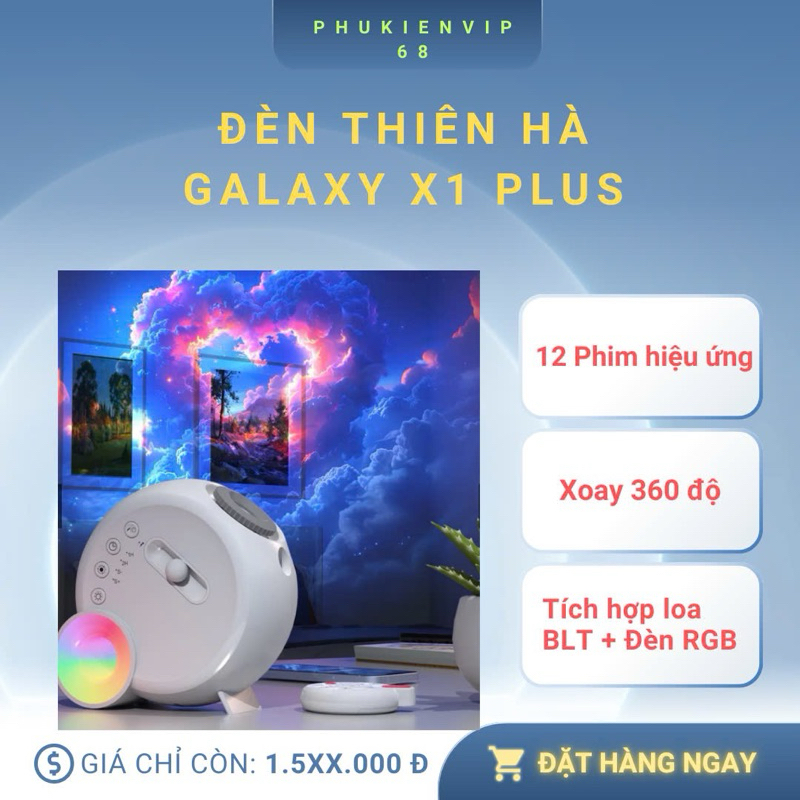 Đèn Thiên Hà Galaxy X1 Plus Chính Hãng Chiếu Bầu Trời Sao,Vũ Trụ,Thiên ...