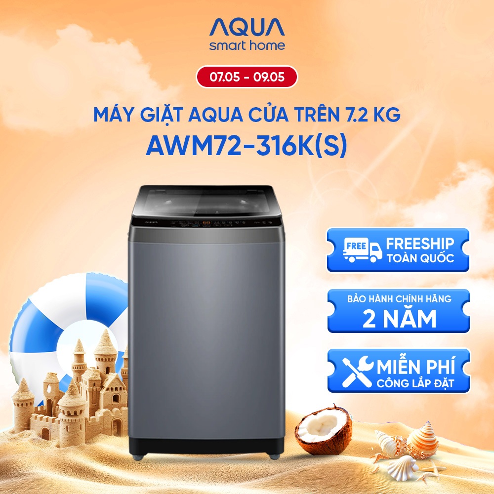 [SALE SỐC] Máy giặt Aqua 7.2 kg AWM72-316K(S) - Bảo hành 2 năm ...