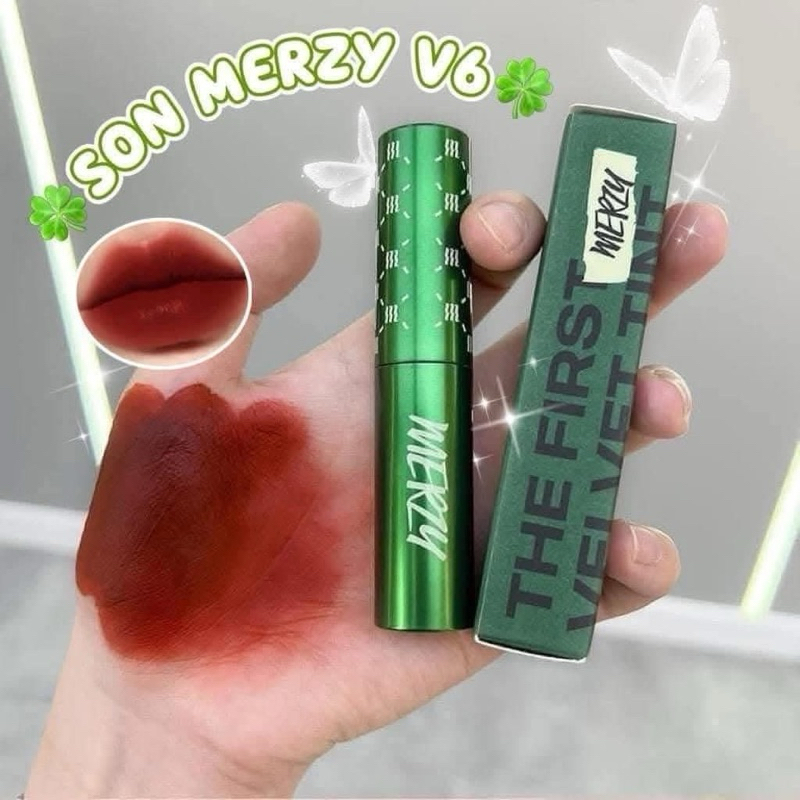 [CHÍNH HÃNG 100%] SON KEM LÌ MERZY V6 GREEN EDITION | Shopee Việt Nam