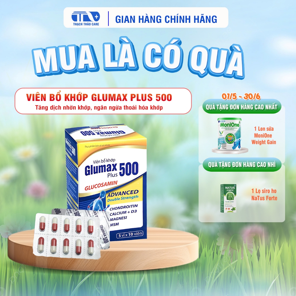 [MUA 1 TẶNG 1] Viên bổ khớp GLUMAX 500 PLUS - Tăng dịch nhờn khớp, giảm ...