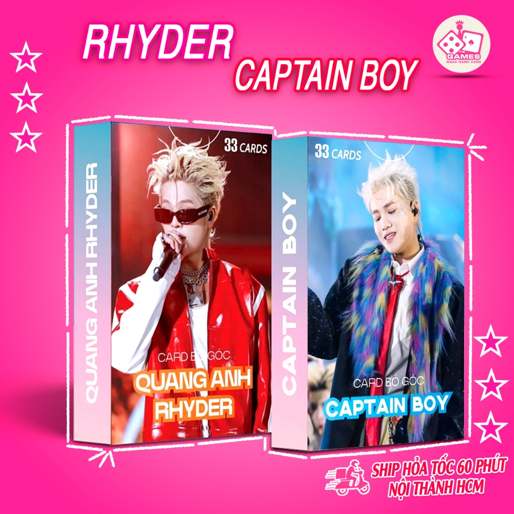 COMBO QUANG ANH RHYDER + CAPTAIN BOY ANH TRAI SAY HI 33 Tấm Ảnh Có Chữ ...