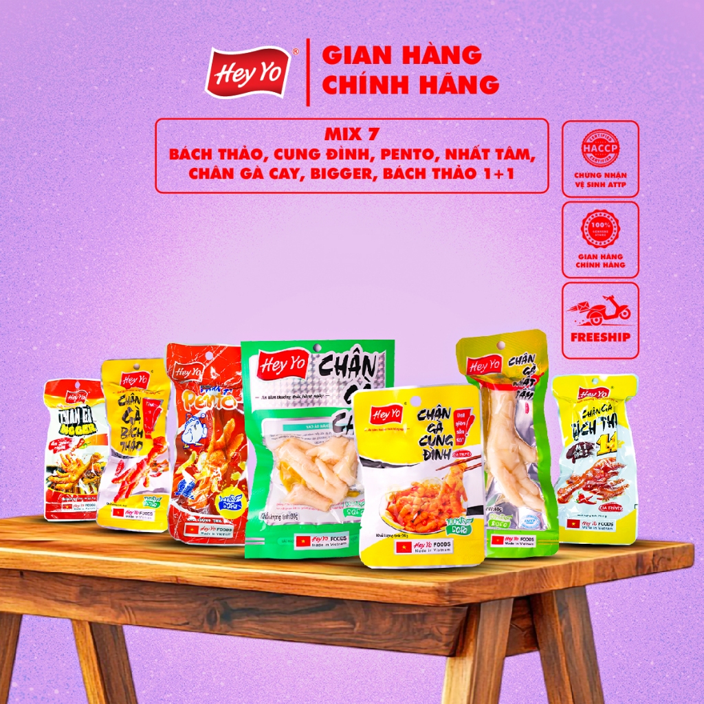 Chân gà cay Hey Yo Hàng Việt Nam Thơm ngon chất lượng | Shopee Việt Nam