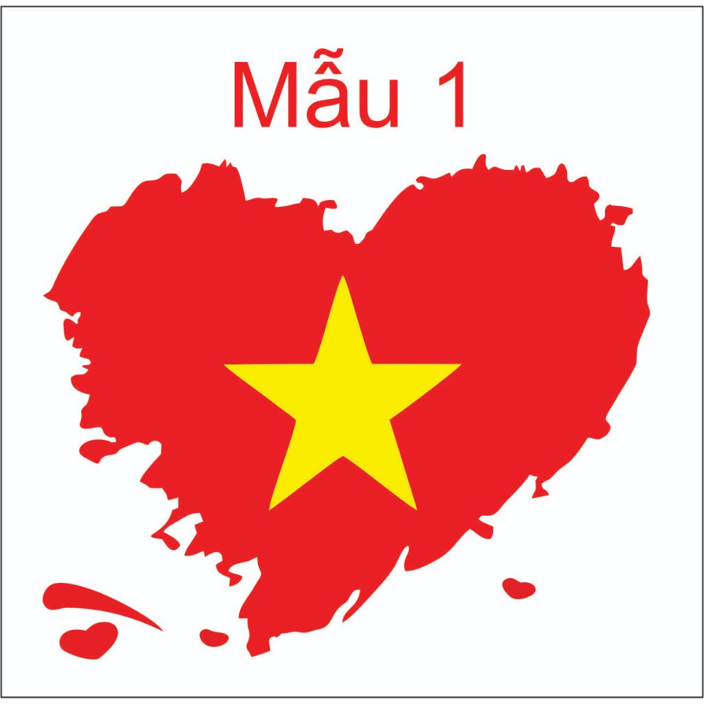 Decal Sticker Tem lá cờ hot trend cờ tổ quốc Sỉ 100 tem dán ly nước ...
