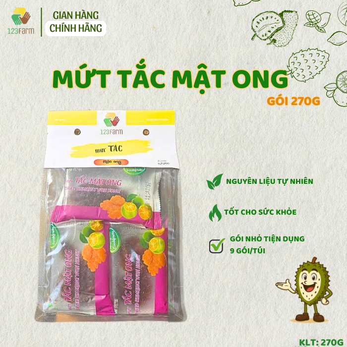 Mứt tắc mật ong 123 FARM 270g - giàu vitamin C, chua ngọt thanh mát, tốt cho cổ họng | Shopee ...