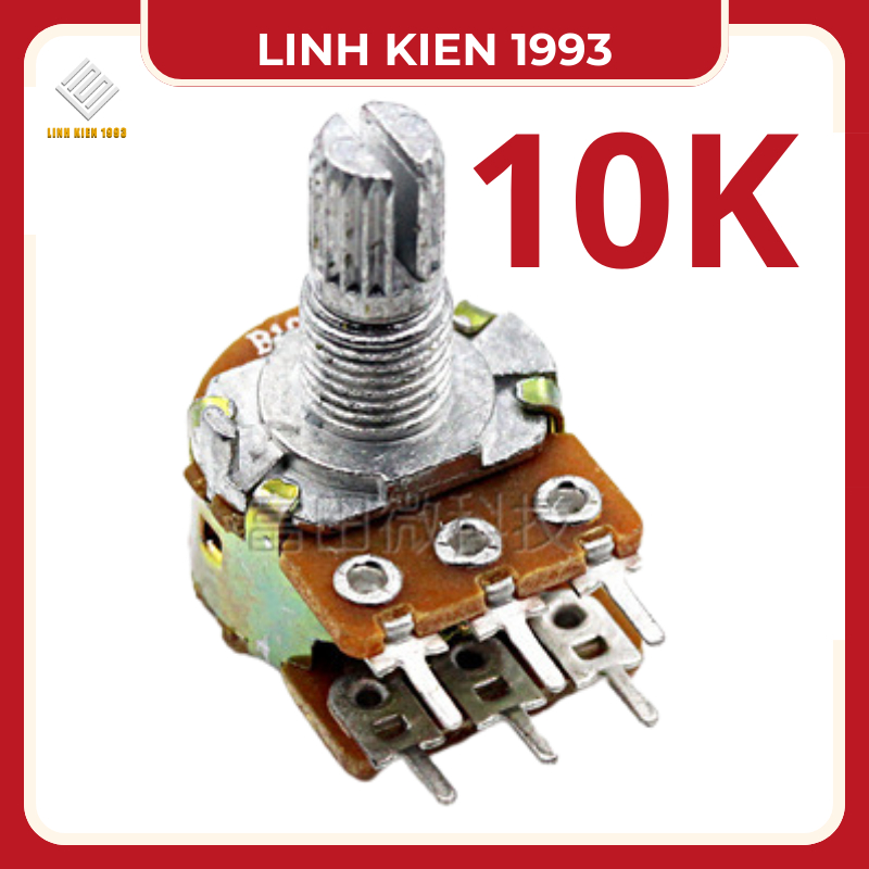 SÉT 2 CON Biến trở đôi 10K chiết áp đôi volume đơn 10 KOhm 6 Chân WH148 ...