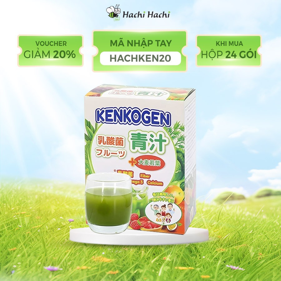 Bột mầm lúa mạch non Aojiru Kenkogen Nhật Bản trái cây lợi khuẩn,chất ...
