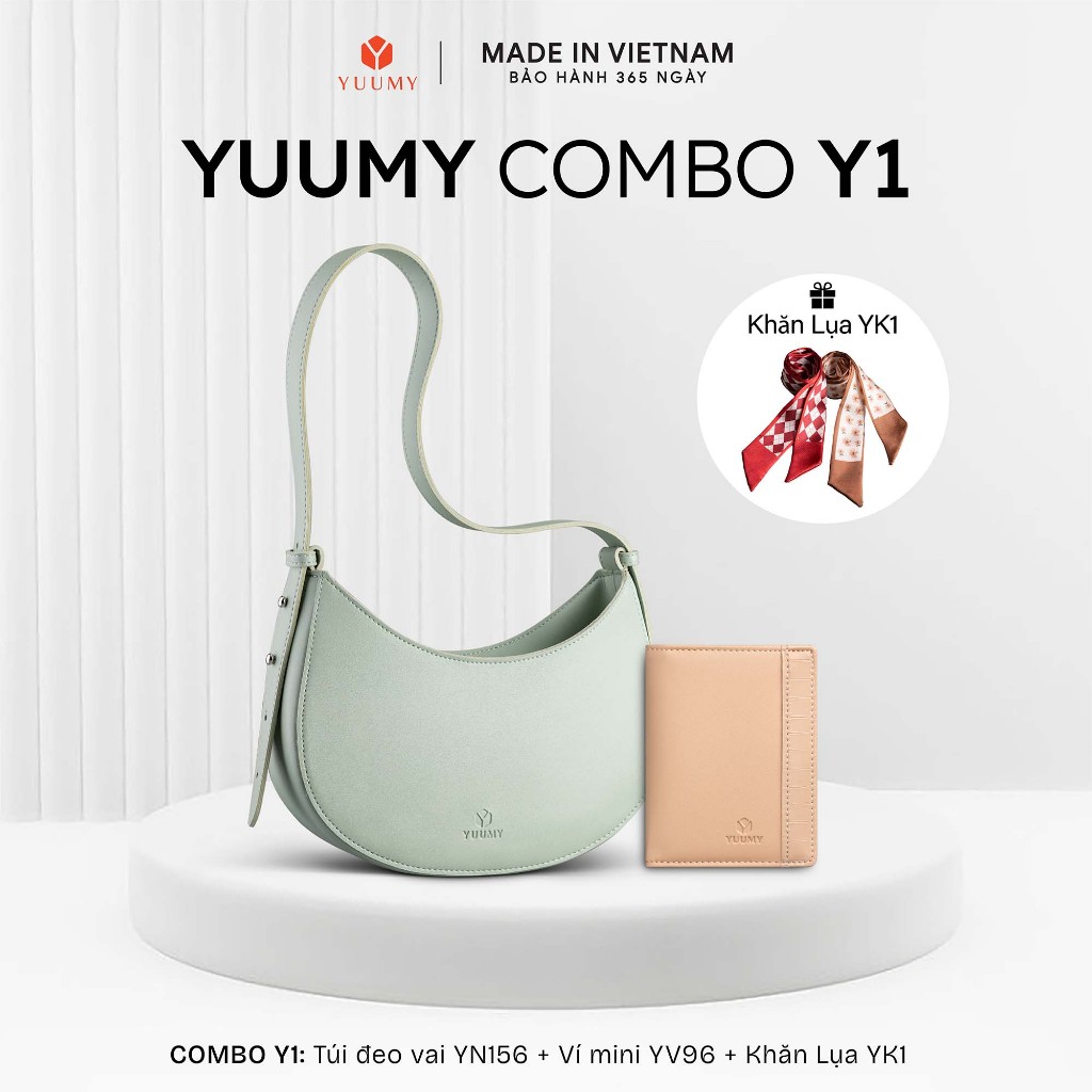 [COMBO Y1] Túi Yuumy Thời trang nữ YN156 + Ví Yuumy thời trang nữ YV96 ...